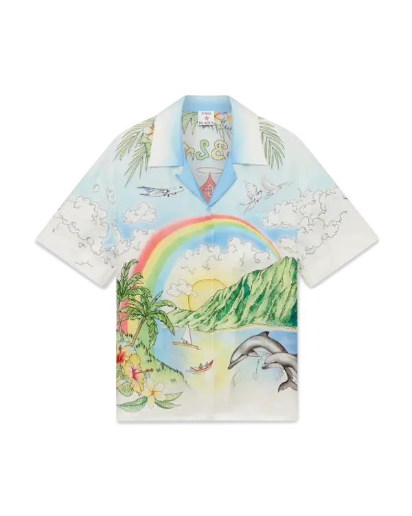 Casablanca Aloha Short Sleeve Silk Shirt