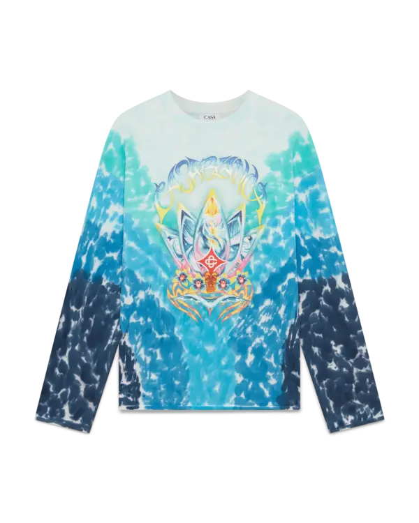 Casablanca Surf Lotus Tie Dye Long Sleeve T-shirt - Multicolor