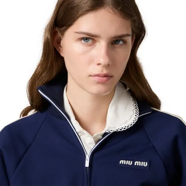 Miu Miu Double Weave Fabric Track Jacket