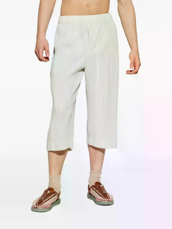 Issey Miyake Pleated Cropped Trousers
