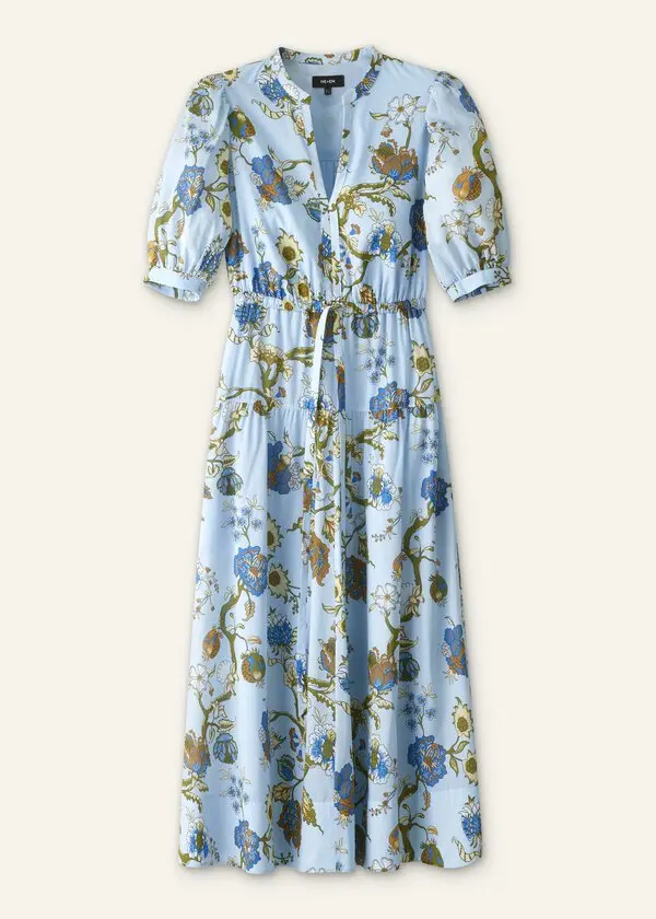 ME+EM Cotton Floral Garden Print Midi Dress