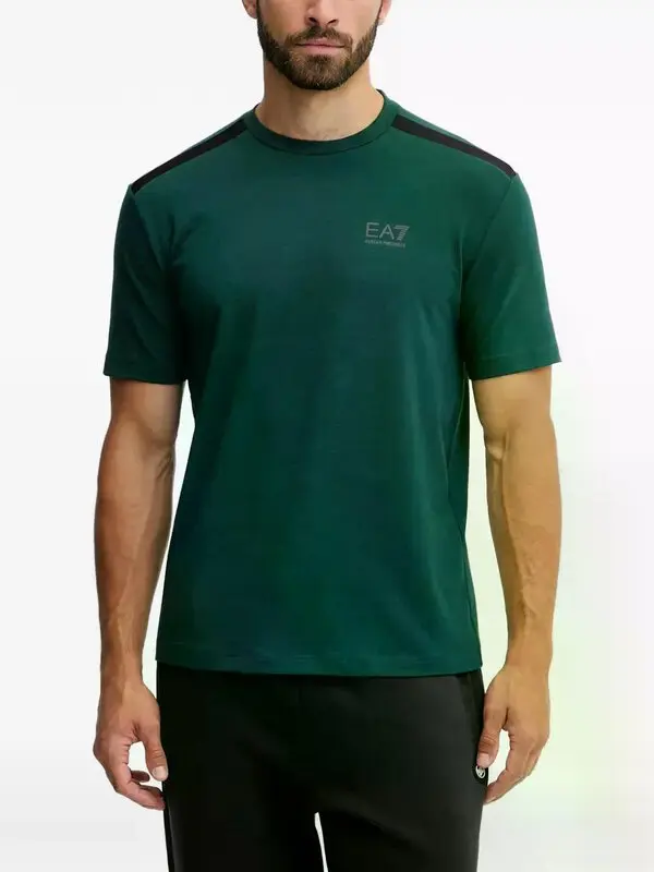 EA7 Logo-detail T-shirt - Green