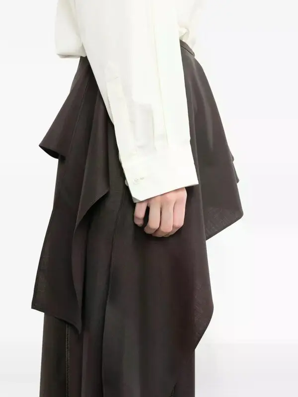 YANGKEHAN Ruffled Panelled Trousers