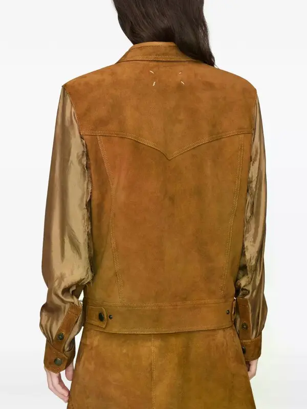 MAISON MARGIELA Suede Bomber Jacket