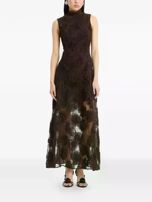 ROTATE BY BIRGER CHRISTENSEN Floral Maxi Dress - Brown