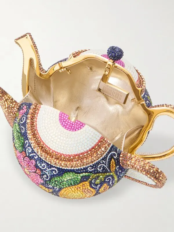 Judith Leiber Crystal-embellished Teapot Clutch