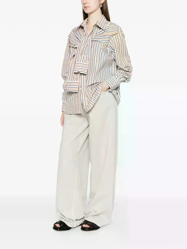 CHARLES JEFFREY Beige Stripe Pattern Shirt - Neutrals