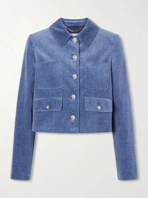Altuzarra Astley Cotton Velvet Jacket - Blue