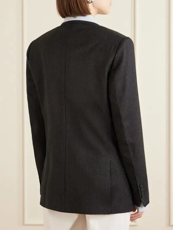 Victoria Beckham Beatrice Double-breasted Wool Blazer - Gray
