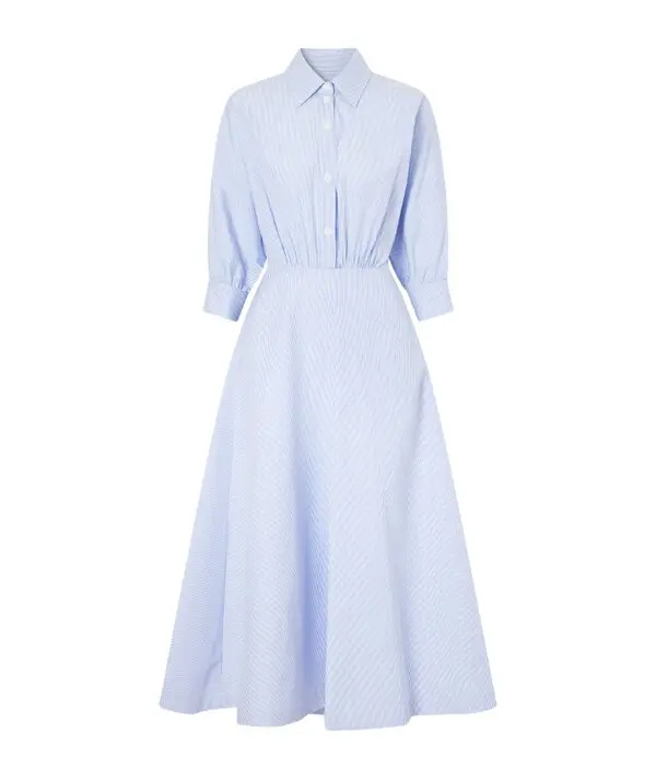 Altuzarra Striped Cotton-poplin Shirt Dress - Blue