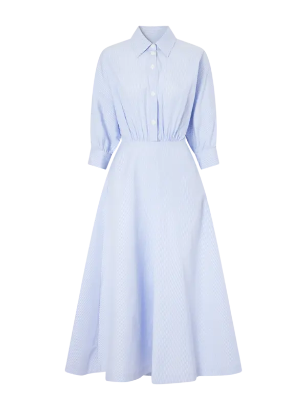 Altuzarra Striped Cotton-poplin Shirt Dress - Blue