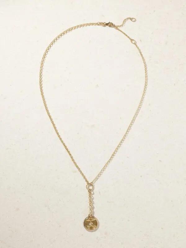 FOUNDRAE 18kt Diamond Solar & Lunar Necklace