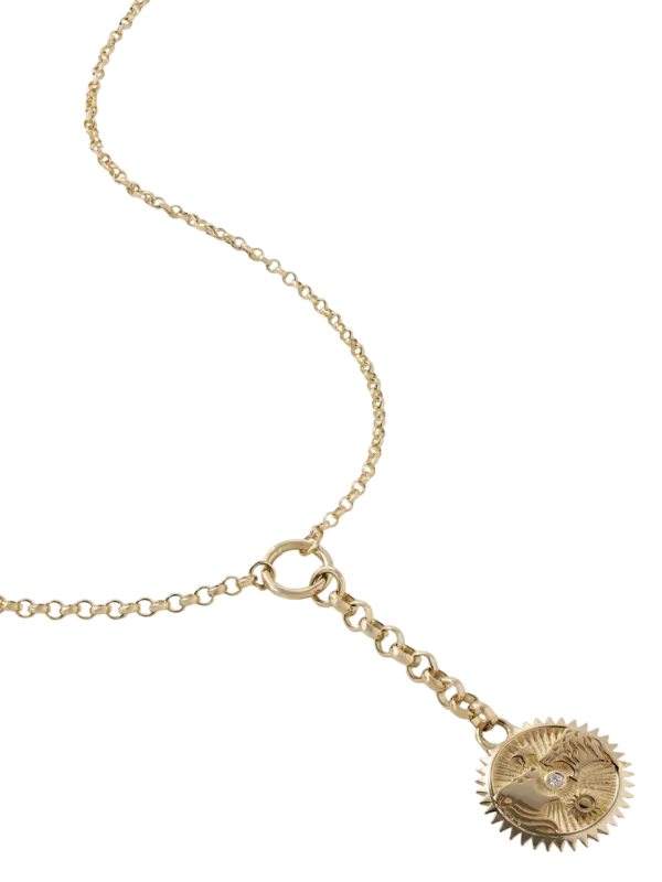 FOUNDRAE 18kt Diamond Solar & Lunar Necklace - Gold