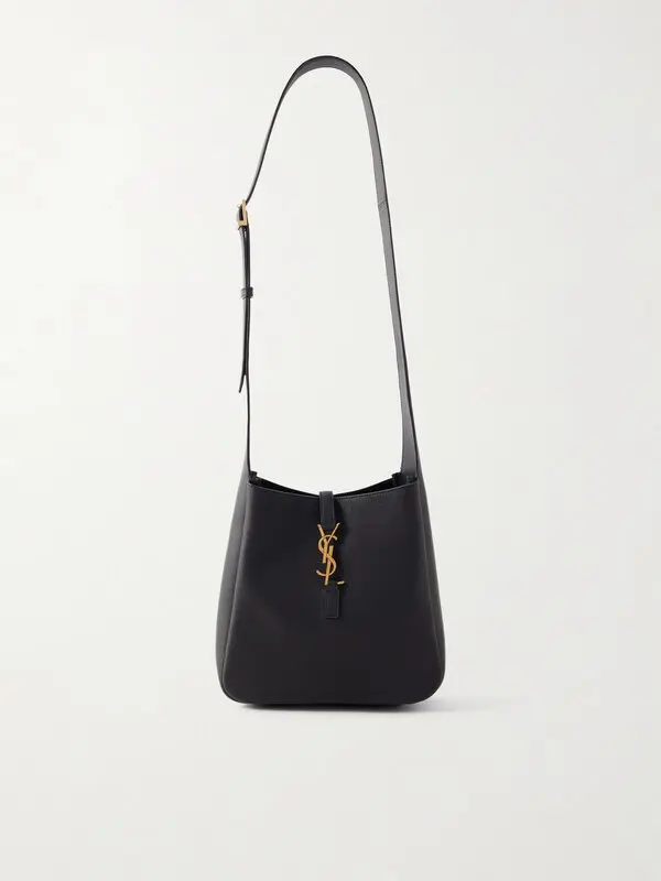 Saint Laurent Le 5 À 7 Leather Shoulder Bag - Black