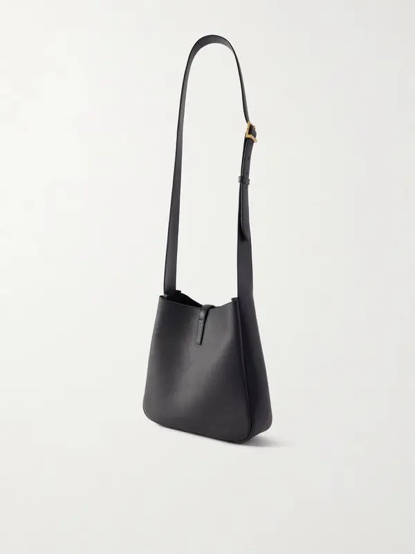 Saint Laurent Le 5 À 7 Leather Shoulder Bag - Black