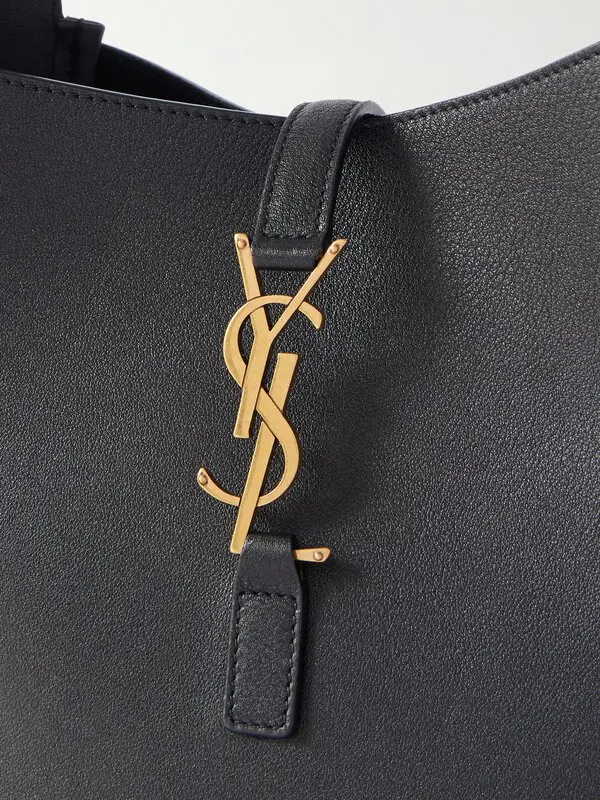Saint Laurent Le 5 À 7 Leather Shoulder Bag - Black