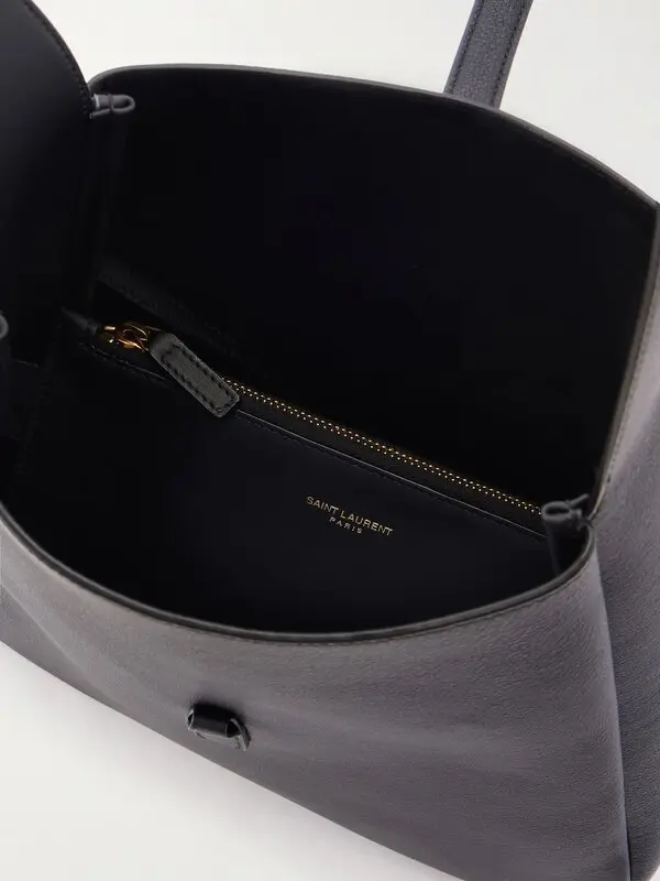 Saint Laurent Le 5 À 7 Leather Shoulder Bag - Black