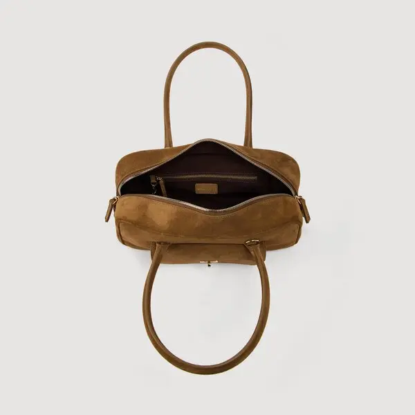 Sandro Ezmehralda Suede Bowling Bag