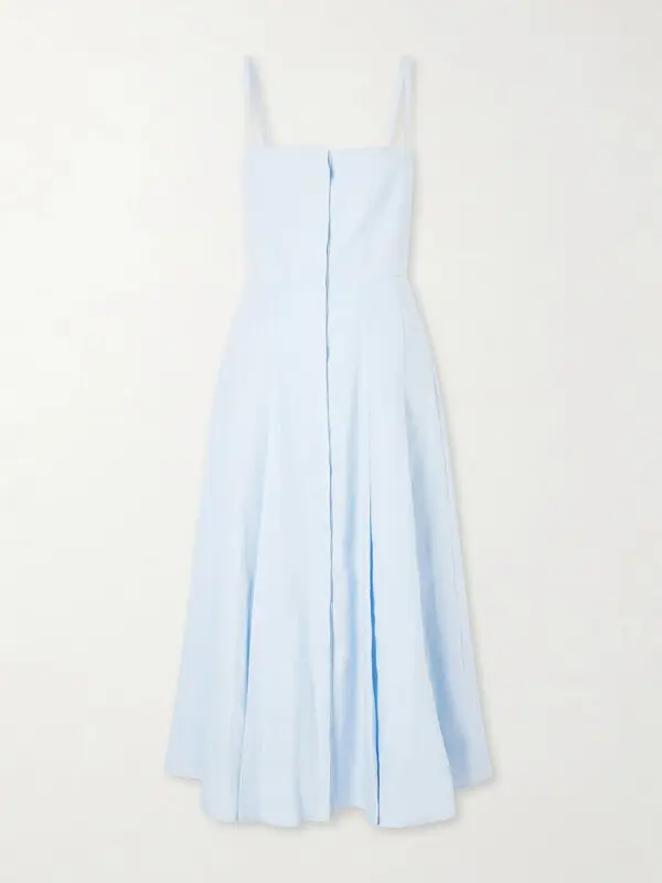 Gabriela Hearst Magritte Linen Midi Dress - Blue