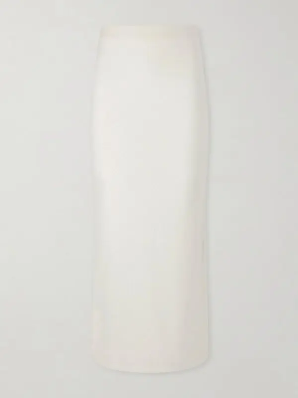 Gabriela Hearst Narayan Cashmere Midi Skirt - White