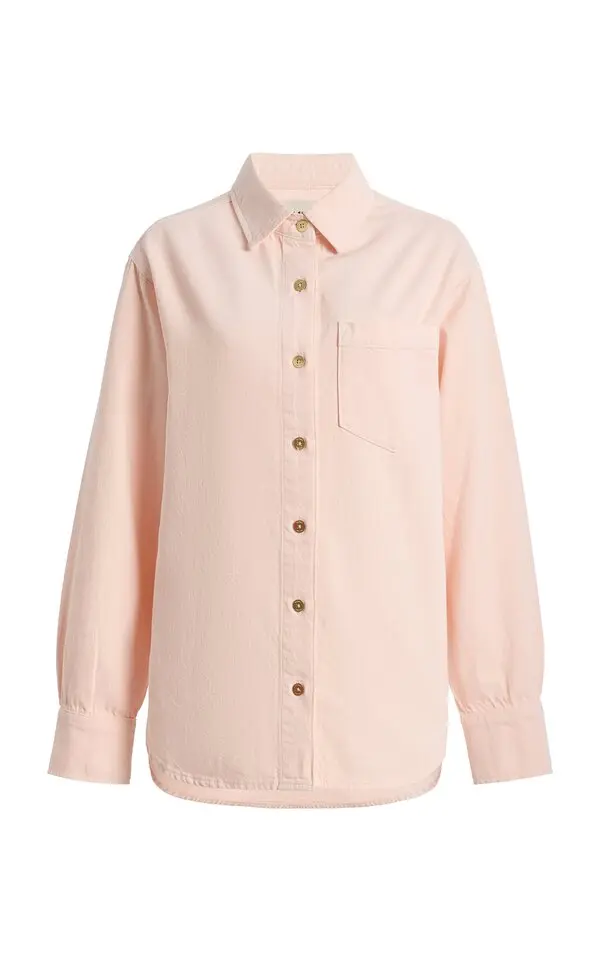 DL1961 Dl Aura Faye Oversized Denim Shirt - Pink