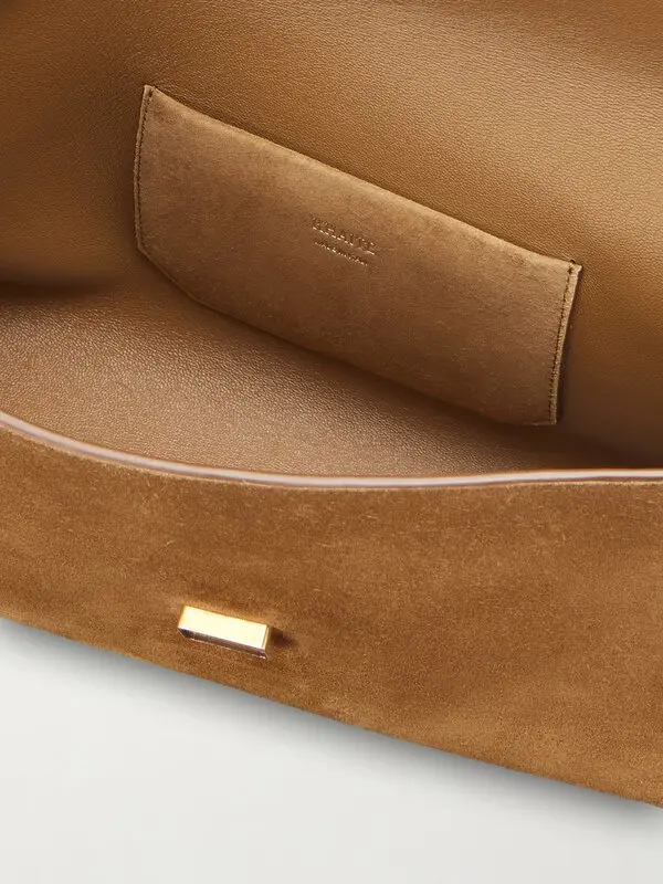 Khaite Audrey Suede Clutch Bag - Brown