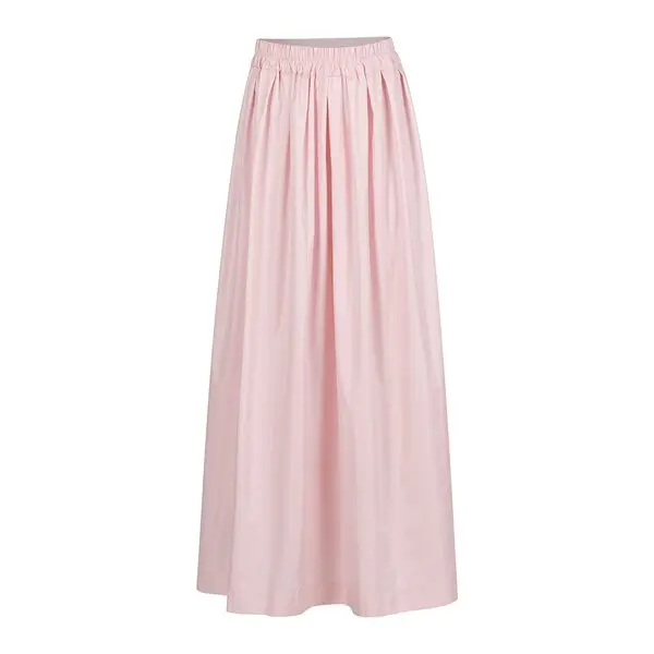 CLOTHES BY LOCKER ROOM High-waisted Baby Maxi Skirt With Elastic Waistband - Pink