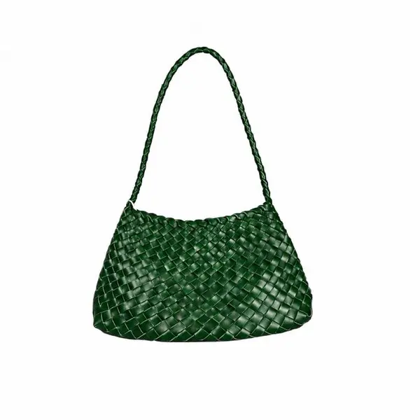 RIMINI Leontina Woven Vegan Leather Shoulder Bag - Green