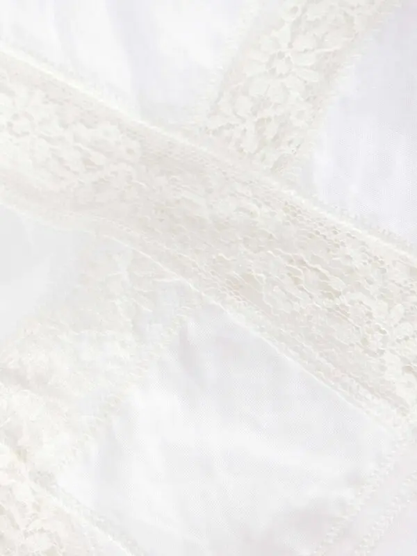 Staud Sunny Lace-trimmed Cotton Headscarf - Cream