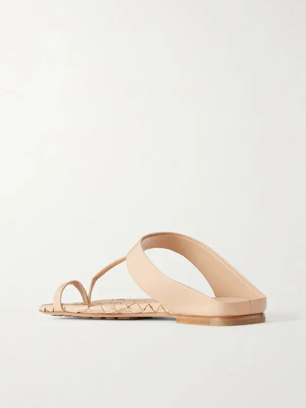 Bottega Veneta Livia Woven Leather Sandals - Neutrals