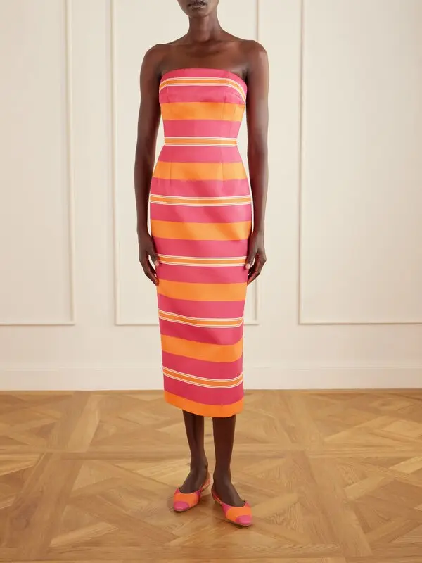 Manolo Blahnik Emilia Wickstead Striped Mules