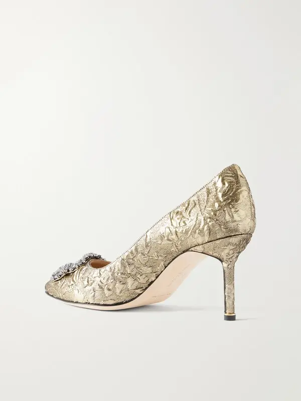Manolo Blahnik Emilia Wickstead Hangisi Pumps - Gold
