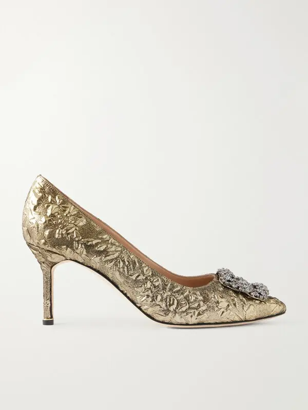 Manolo Blahnik Emilia Wickstead Hangisi Pumps - Gold