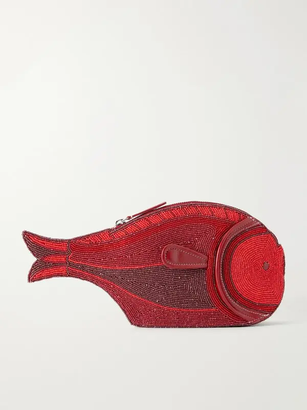 Staud Pesce Beaded Clutch