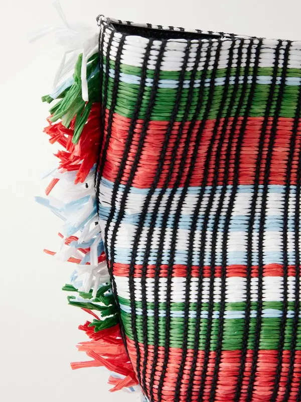 Staud Christos Raffia Fringed Tote