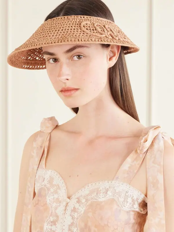 Chloé Summer Banana Raffia Hat - Beige