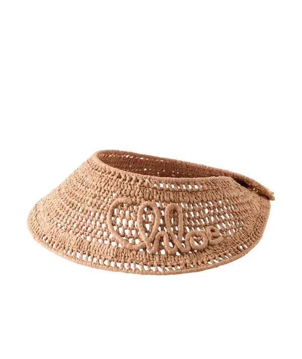 Chloé Raffia Visor - Neutrals