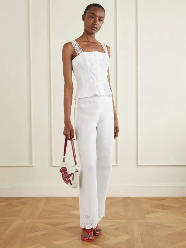 Staud Da Adolfo Matilde Cotton-blend Tank