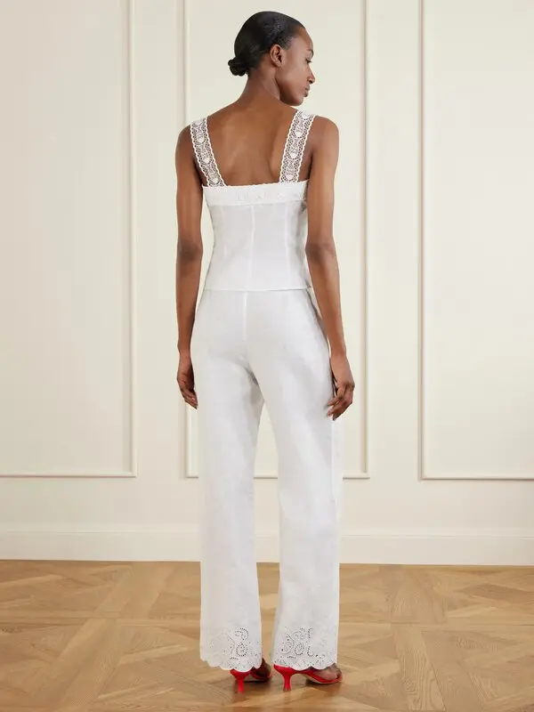 Staud Da Adolfo Matilde Cotton-blend Tank