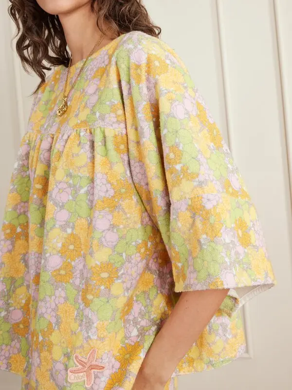 Chloé Flower-print Cotton Tunic