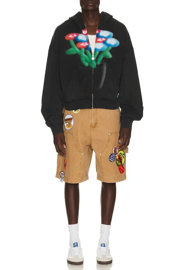 VANDYTHEPINK Spray Flower Full Zip Hoodie