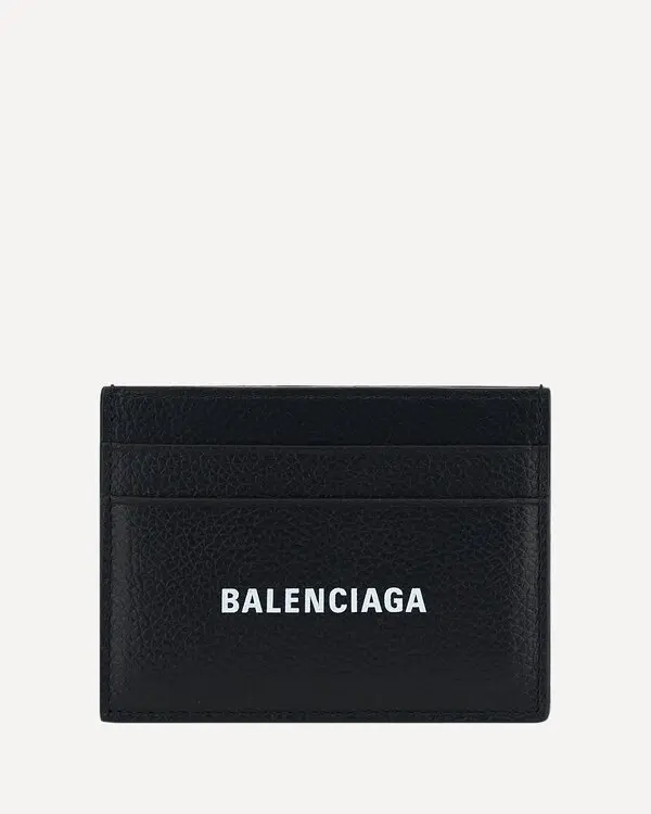 Balenciaga Leather Cardholder - Black
