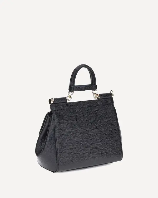 Dolce & Gabbana Textured Leather Top Handle Bag