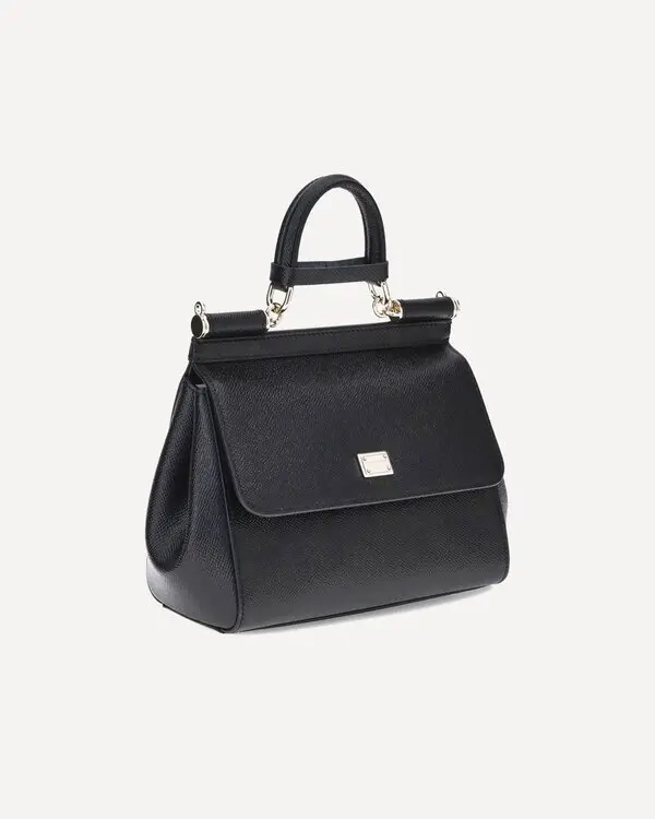 Dolce & Gabbana Textured Leather Top Handle Bag