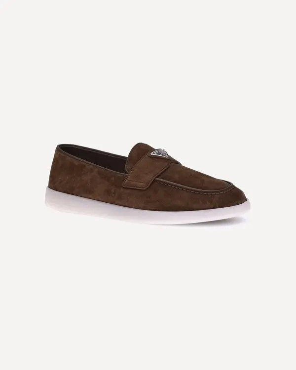 Prada Suede Loafers - Brown