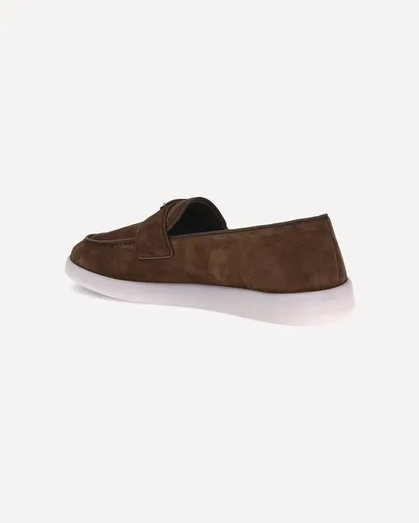 Prada Suede Loafers - Brown