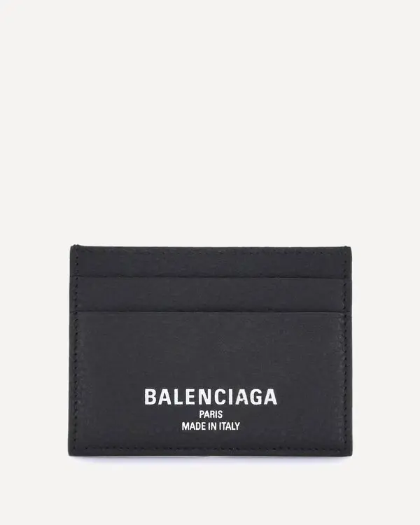 Balenciaga Leather Card Holder - Black