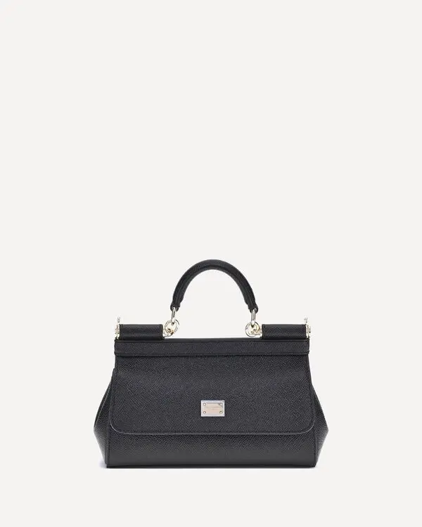 Dolce & Gabbana Sicily Small Leather Handbag - Black