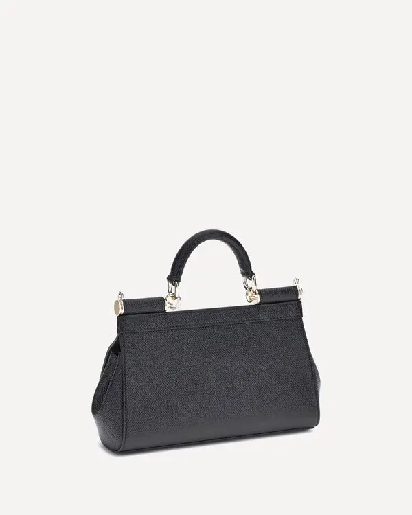 Dolce & Gabbana Sicily Small Leather Handbag - Black