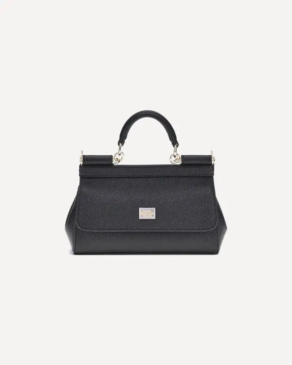 Dolce & Gabbana Sicily Small Leather Handbag - Black